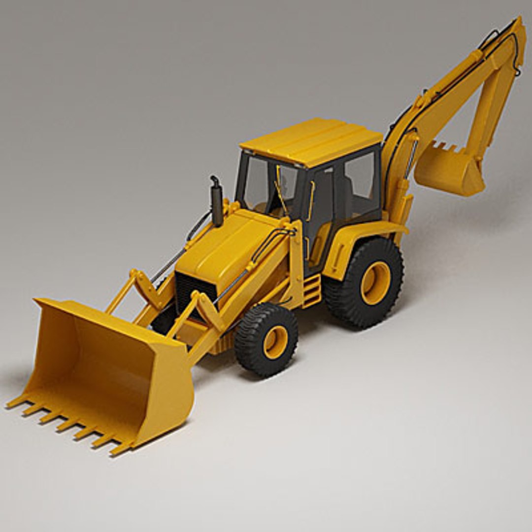 3d model backhoe loader