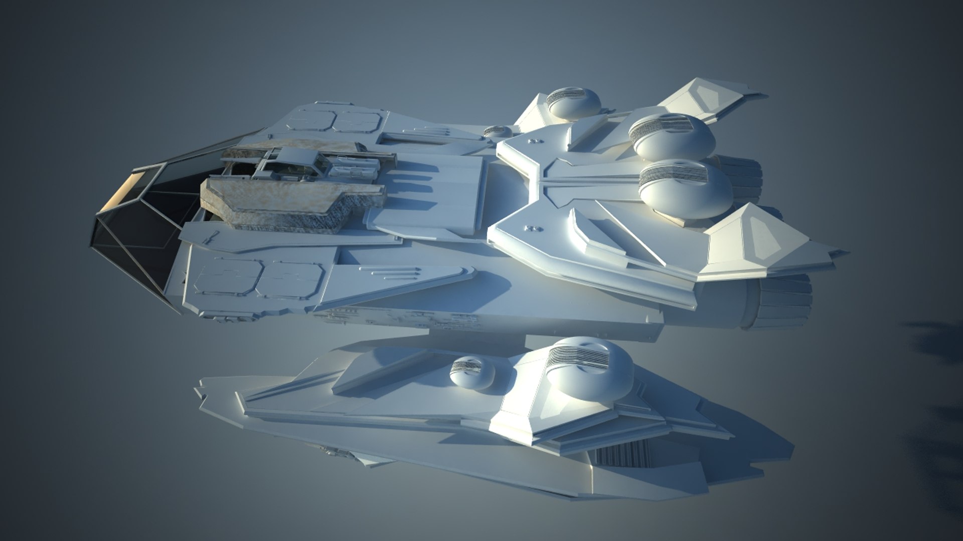 Spaceship 3d C4d