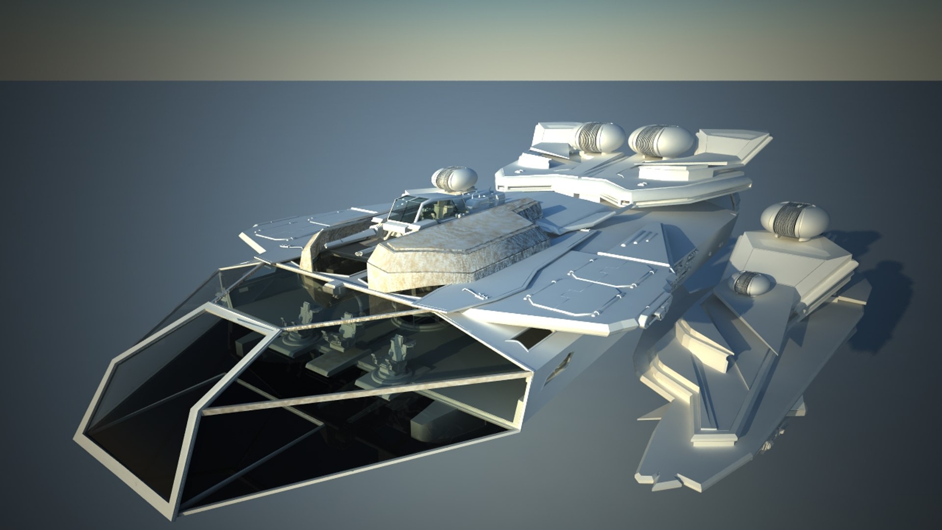 Spaceship 3d C4d