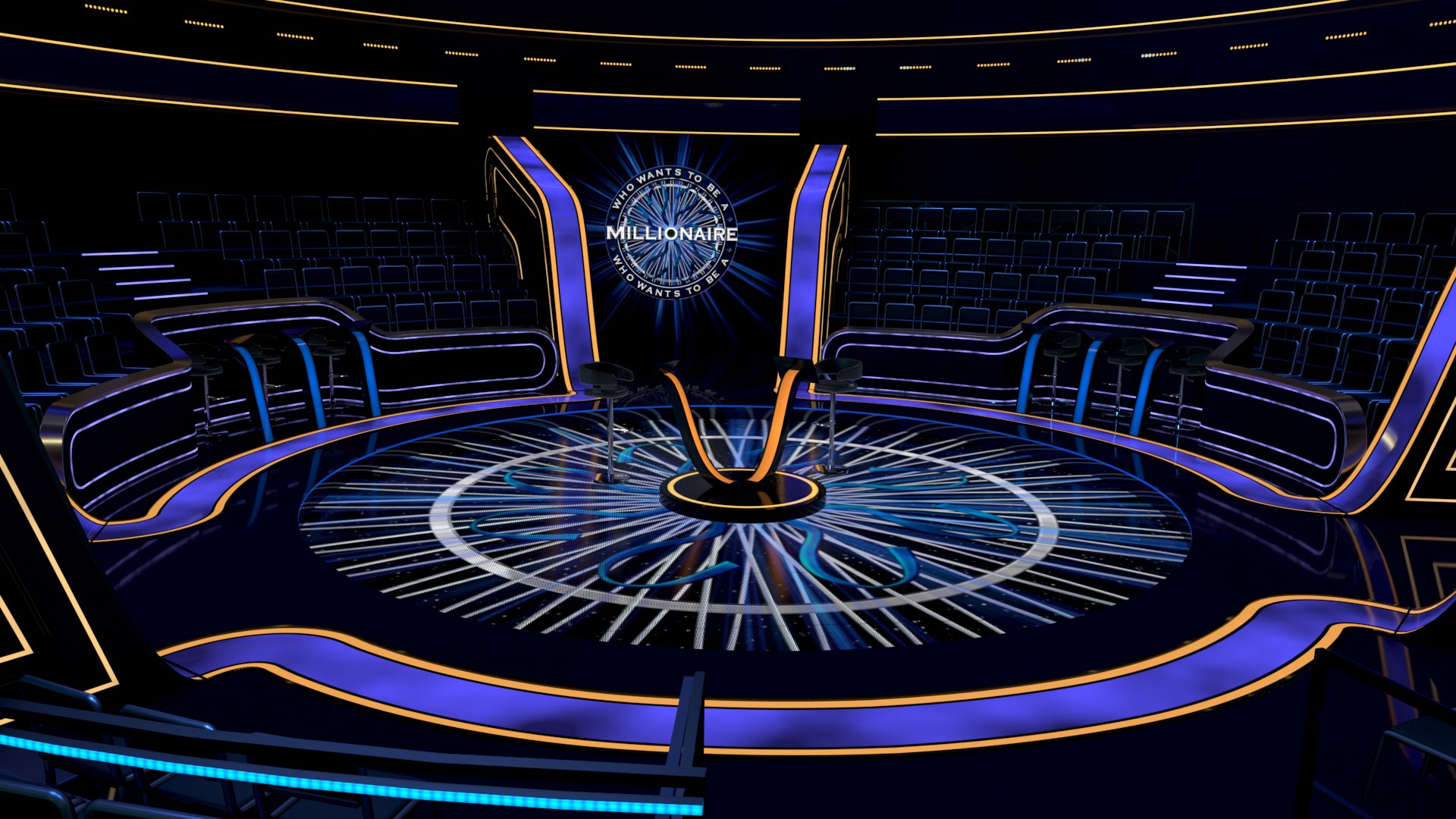 Millionaire TV Studio Modern Set Collection 2 3D Model - TurboSquid 2208337