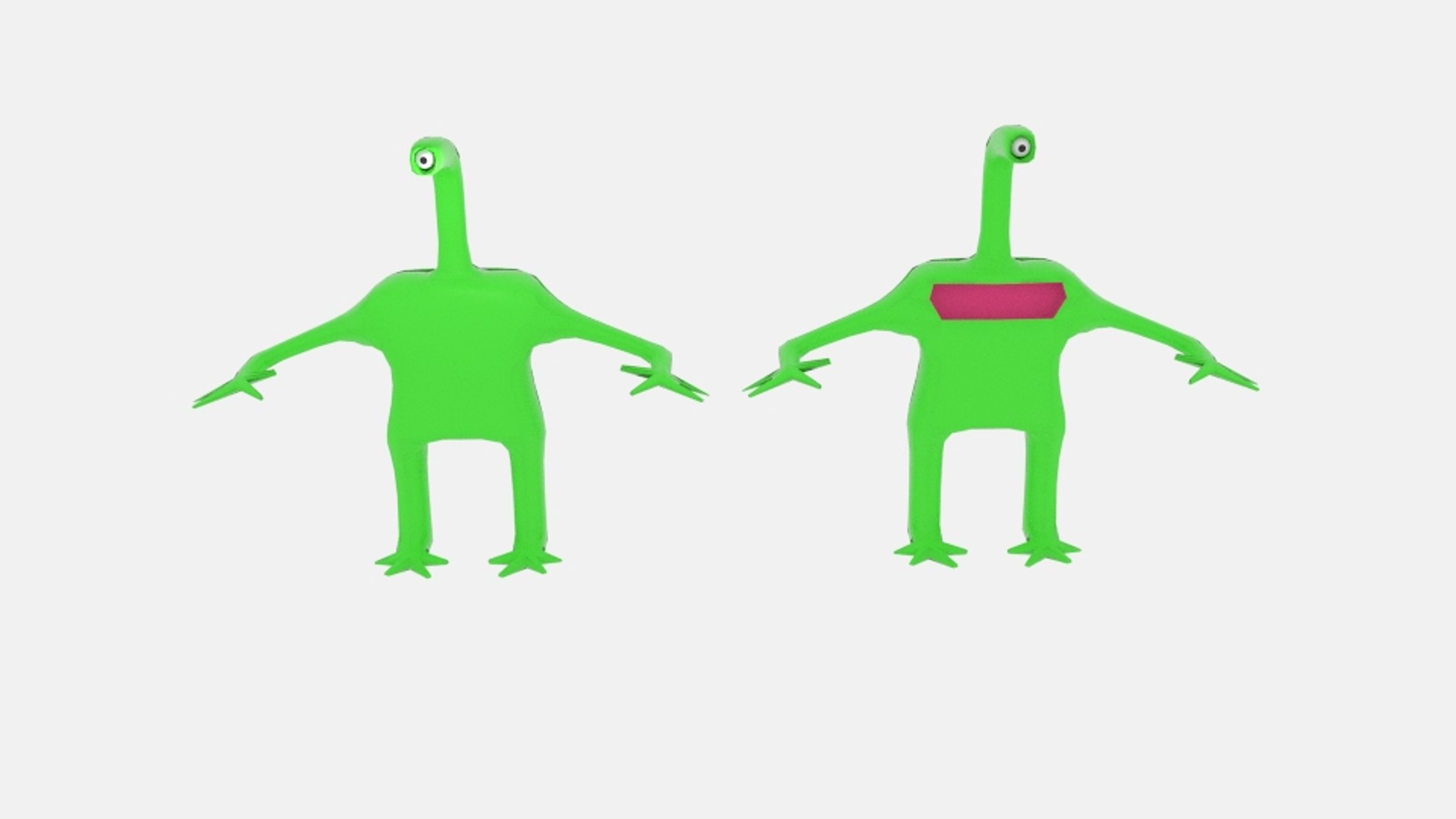 long neck oneyed alien 3d 3ds