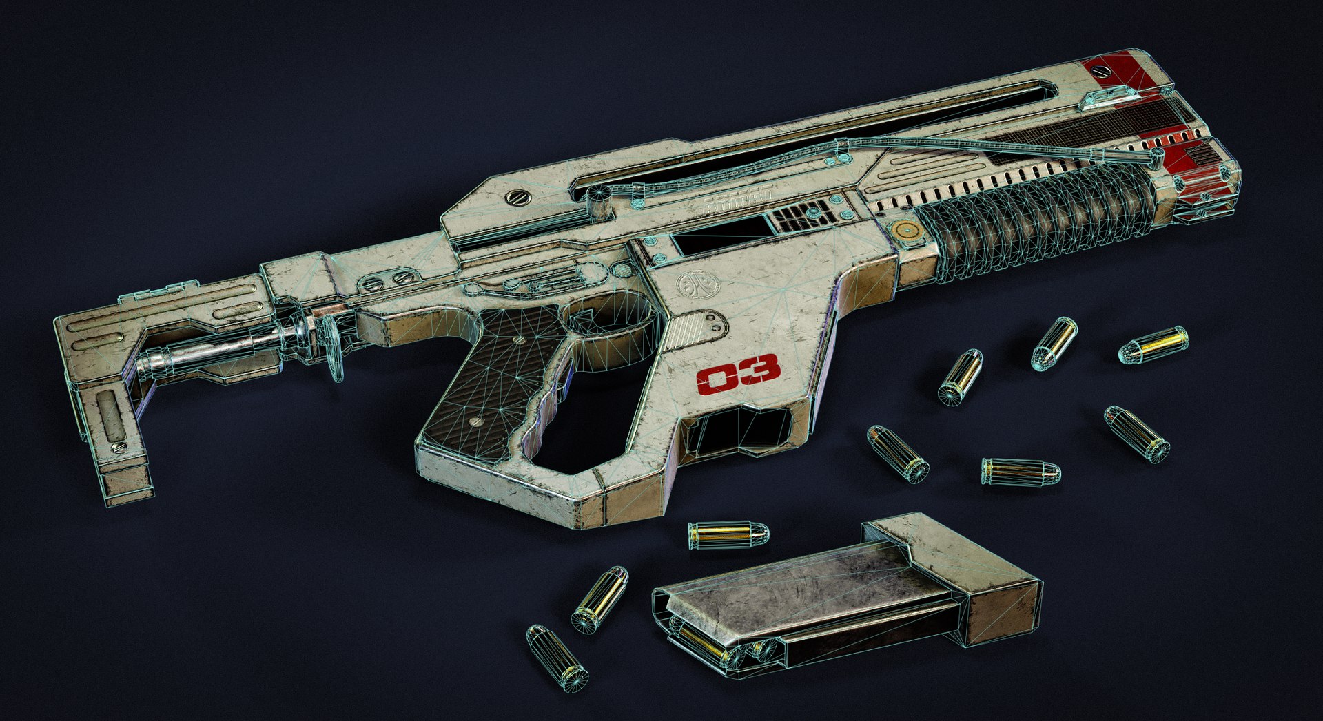 3D Pulse Rifle Model - TurboSquid 2288398