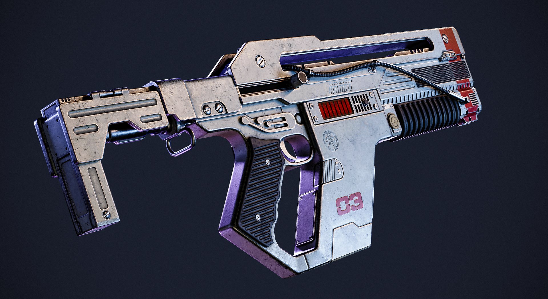 3D Pulse Rifle Model - TurboSquid 2288398