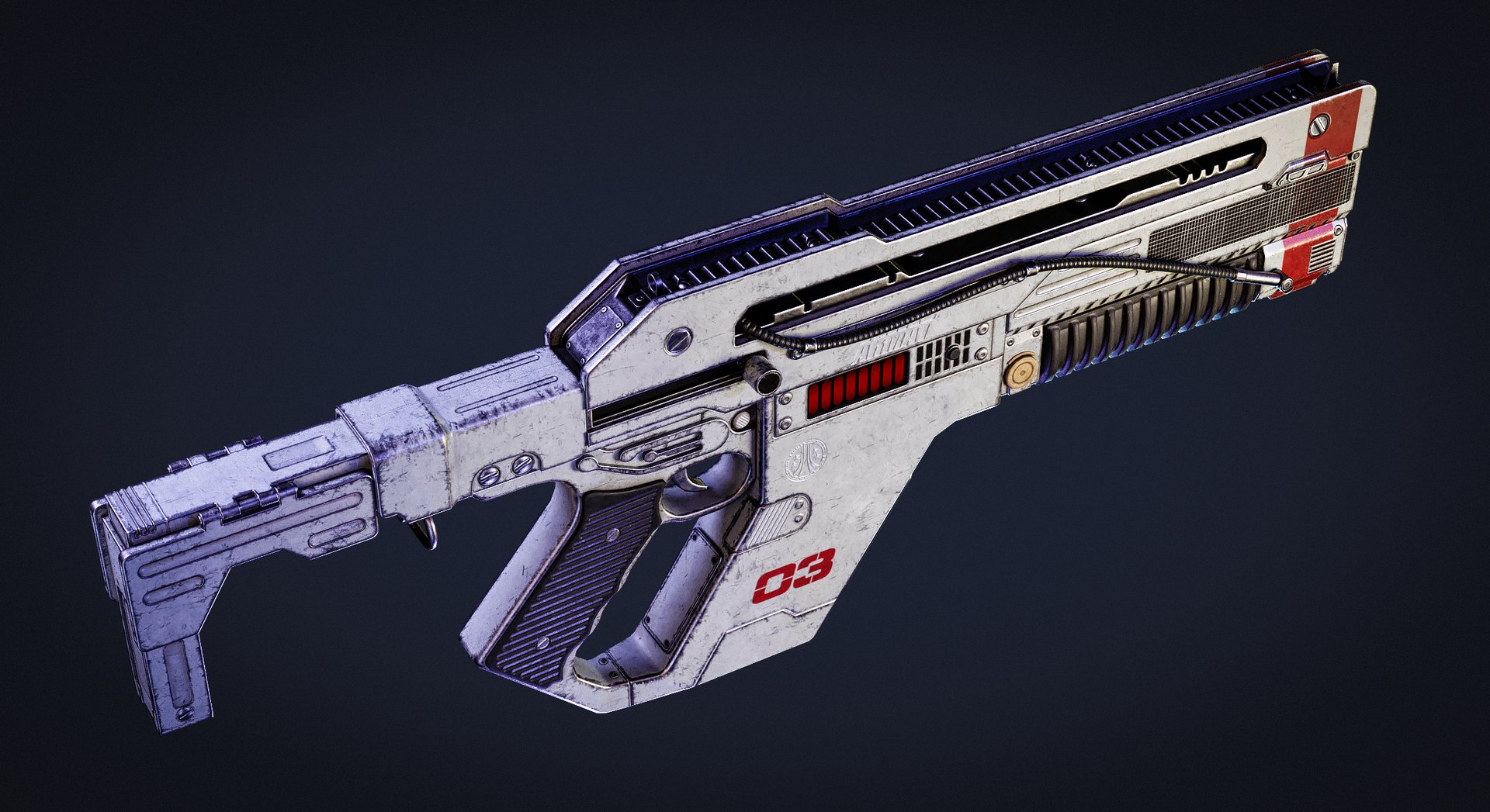 3D Pulse Rifle Model - TurboSquid 2288398