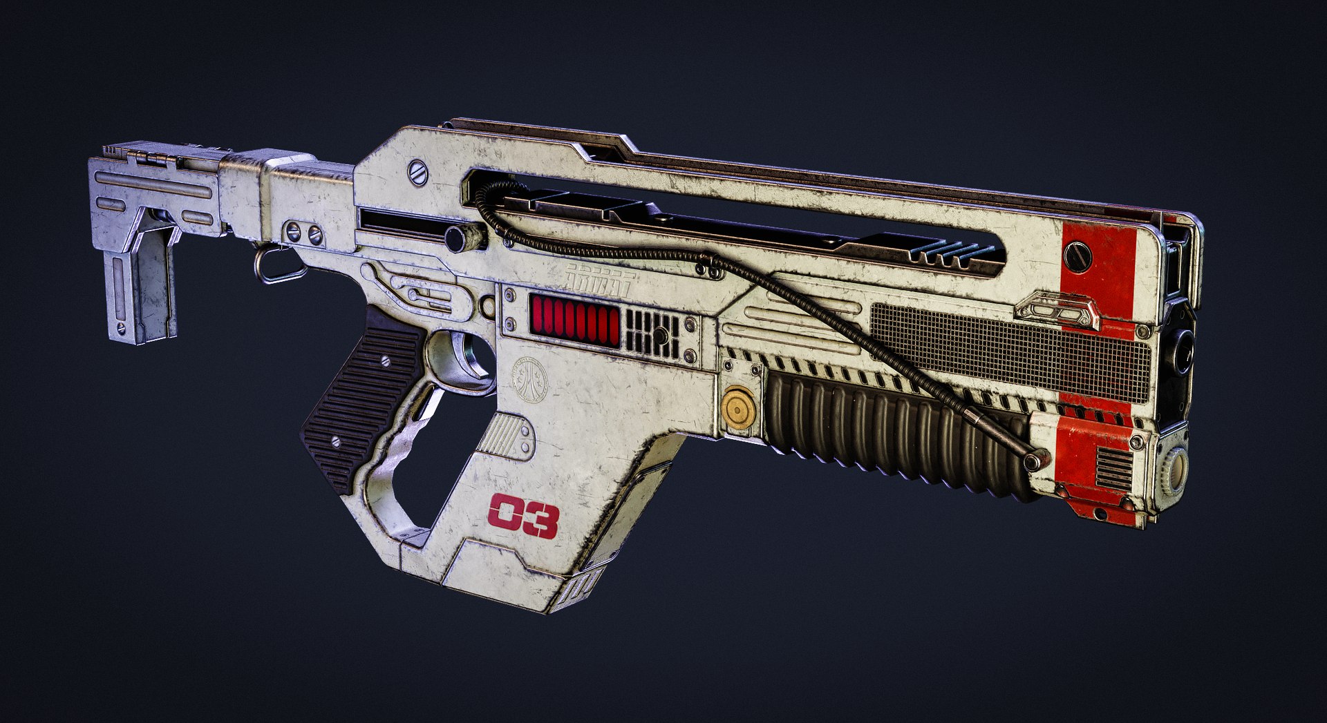 3D Pulse Rifle Model - TurboSquid 2288398