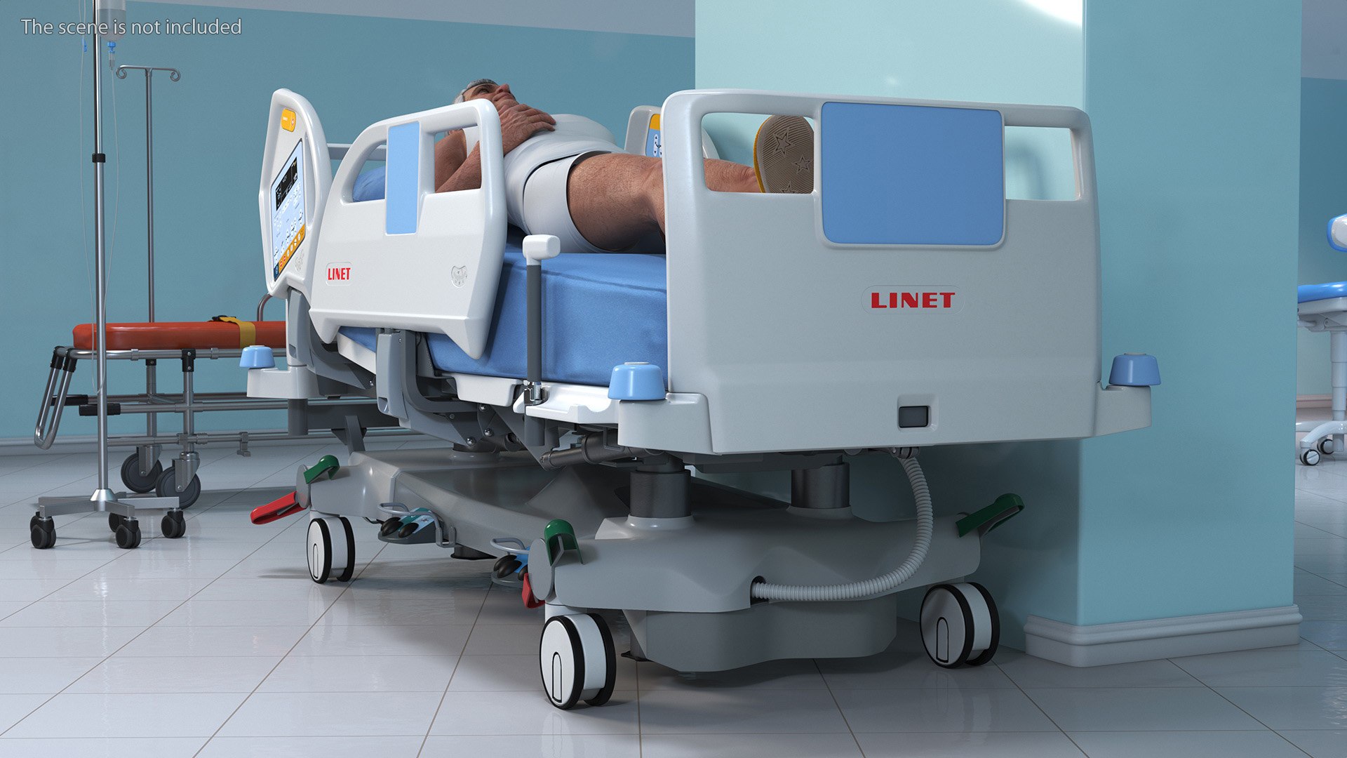 Patient On LINET Intensive Care Bed 3D Model - TurboSquid 2252639