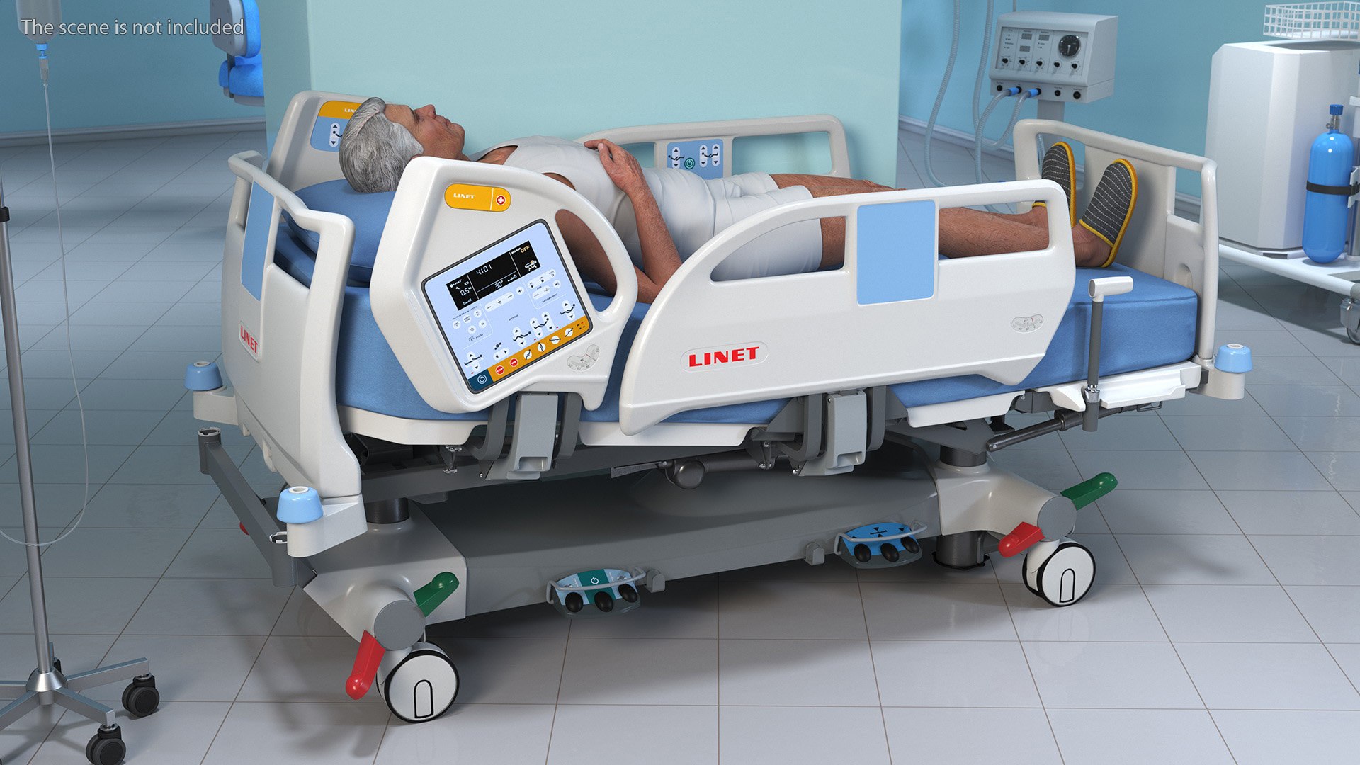 Patient On LINET Intensive Care Bed 3D Model - TurboSquid 2252639
