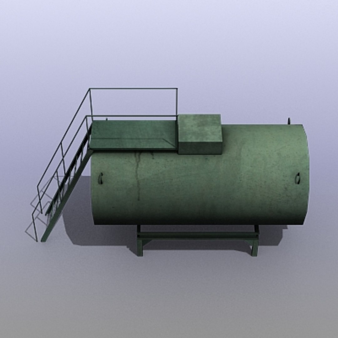 3d Low-poly Fuel Cistern