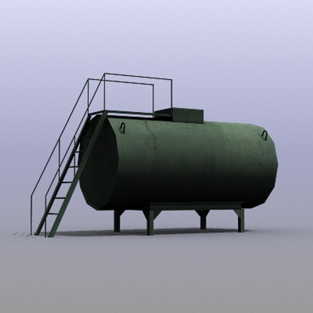 3d Low-poly Fuel Cistern