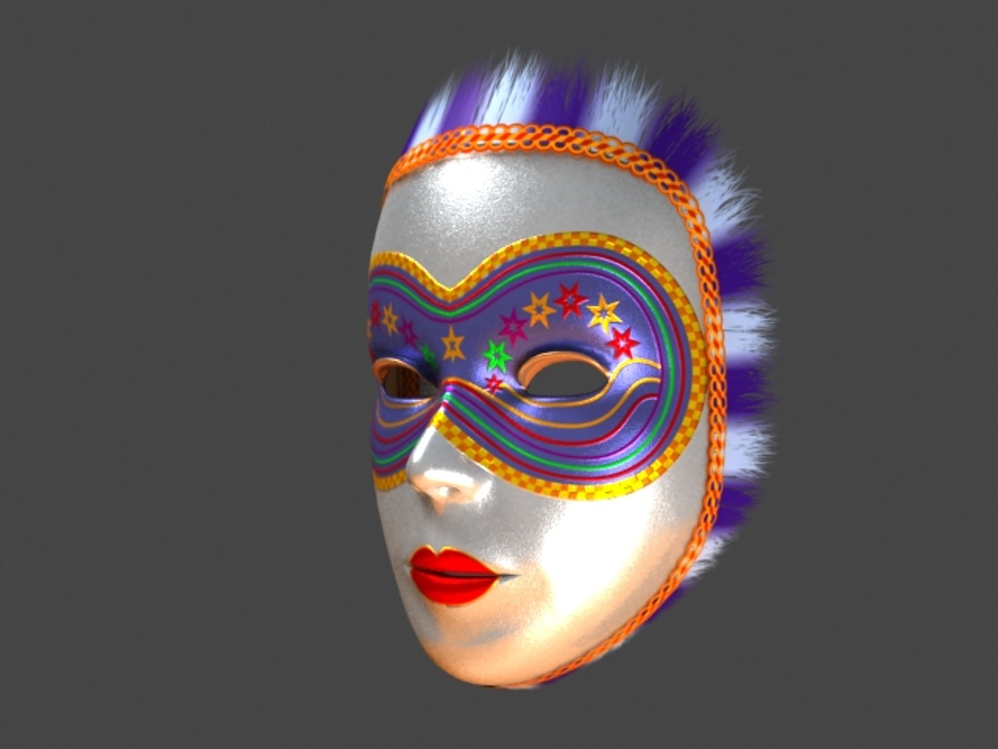 3d Venetian Mask Model