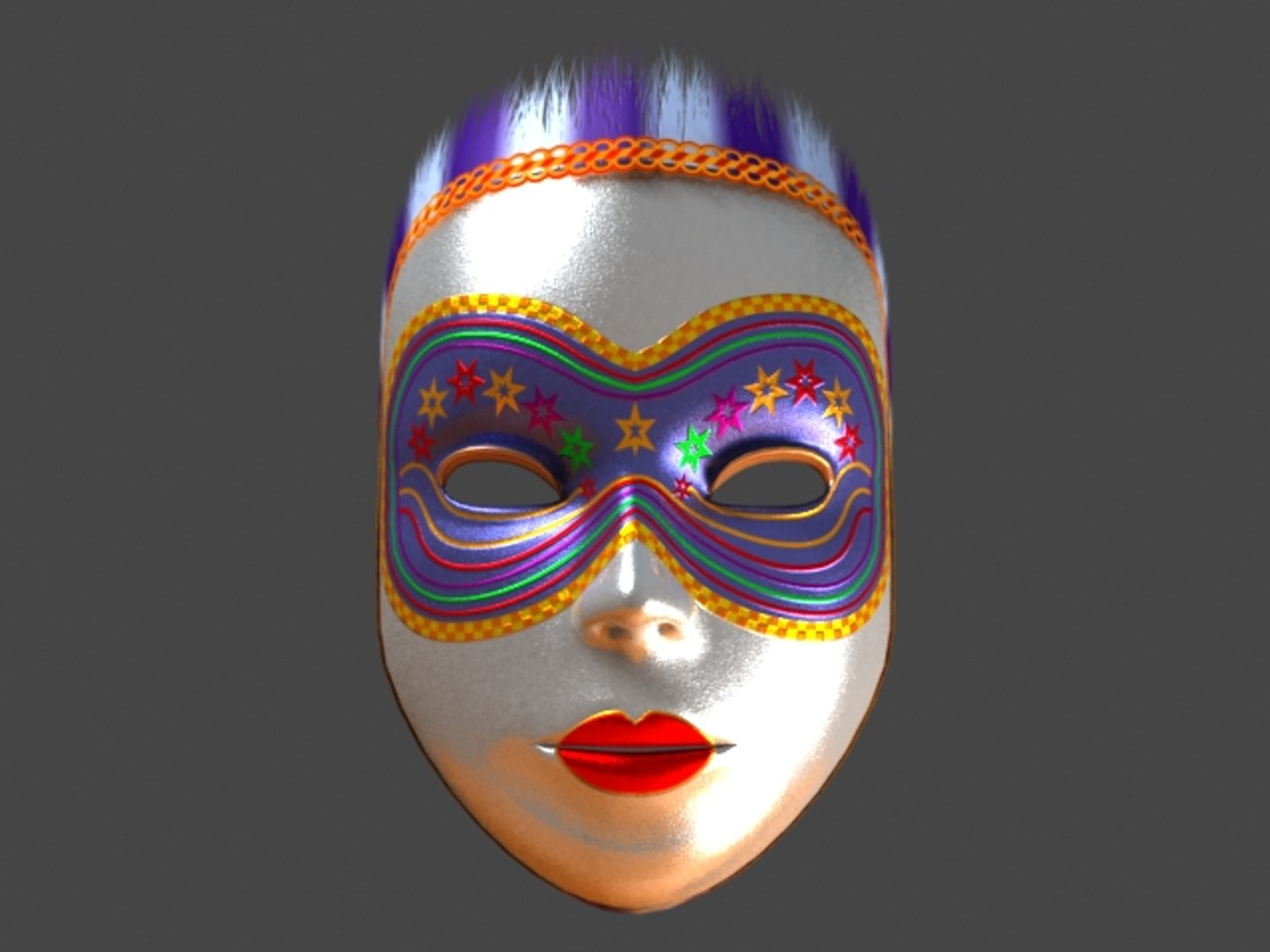 3d Venetian Mask Model