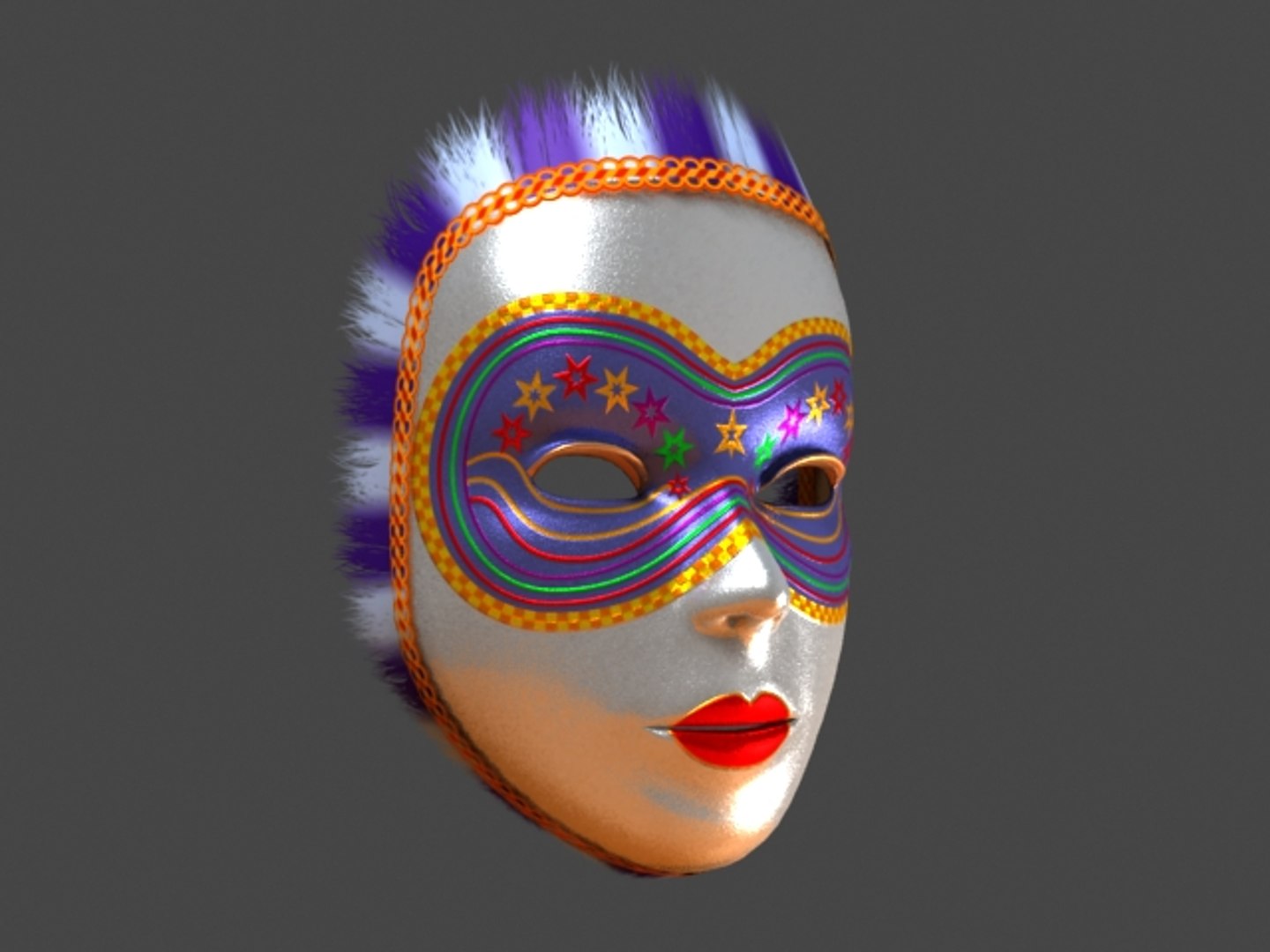 3d Venetian Mask Model