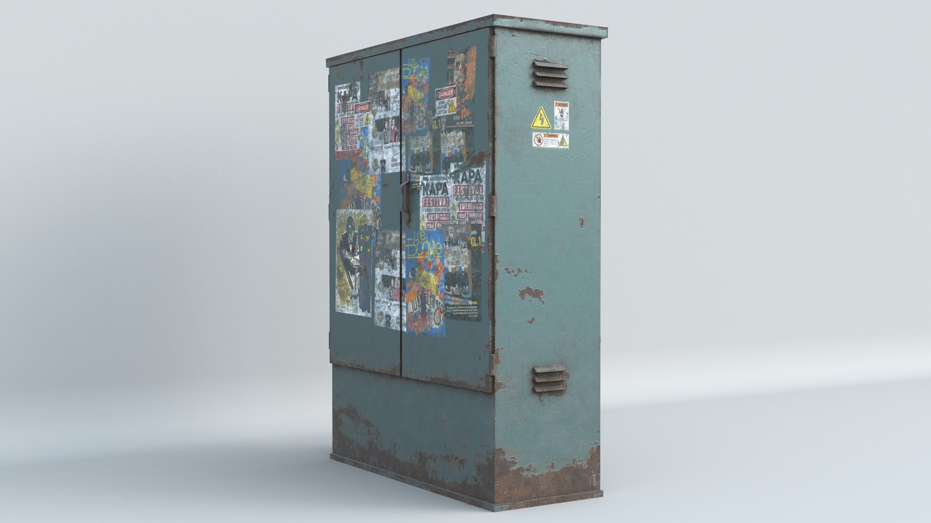 Electric Utility Box Grey 3D Model - TurboSquid 1754170