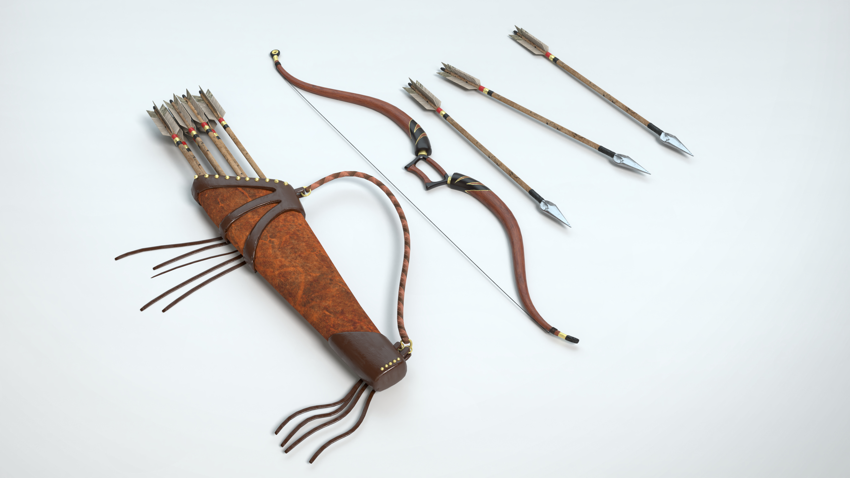 3D bow quiver model - TurboSquid 1512706