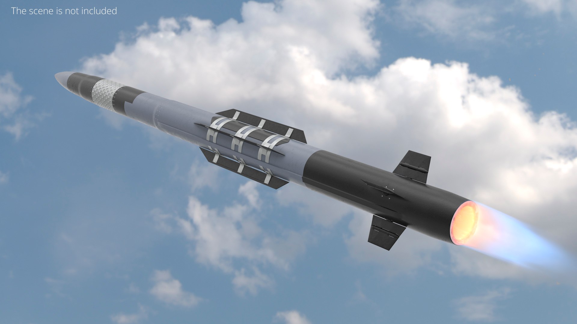 Interceptor Weapon Missile Black Gray Model - TurboSquid 2506744
