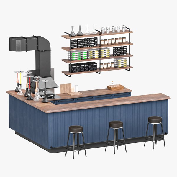 modelo 3d Hookah bar counter - TurboSquid 2003137