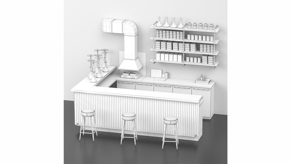 modelo 3d Hookah bar counter - TurboSquid 2003137