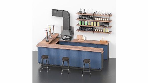 modelo 3d Hookah bar counter - TurboSquid 2003137