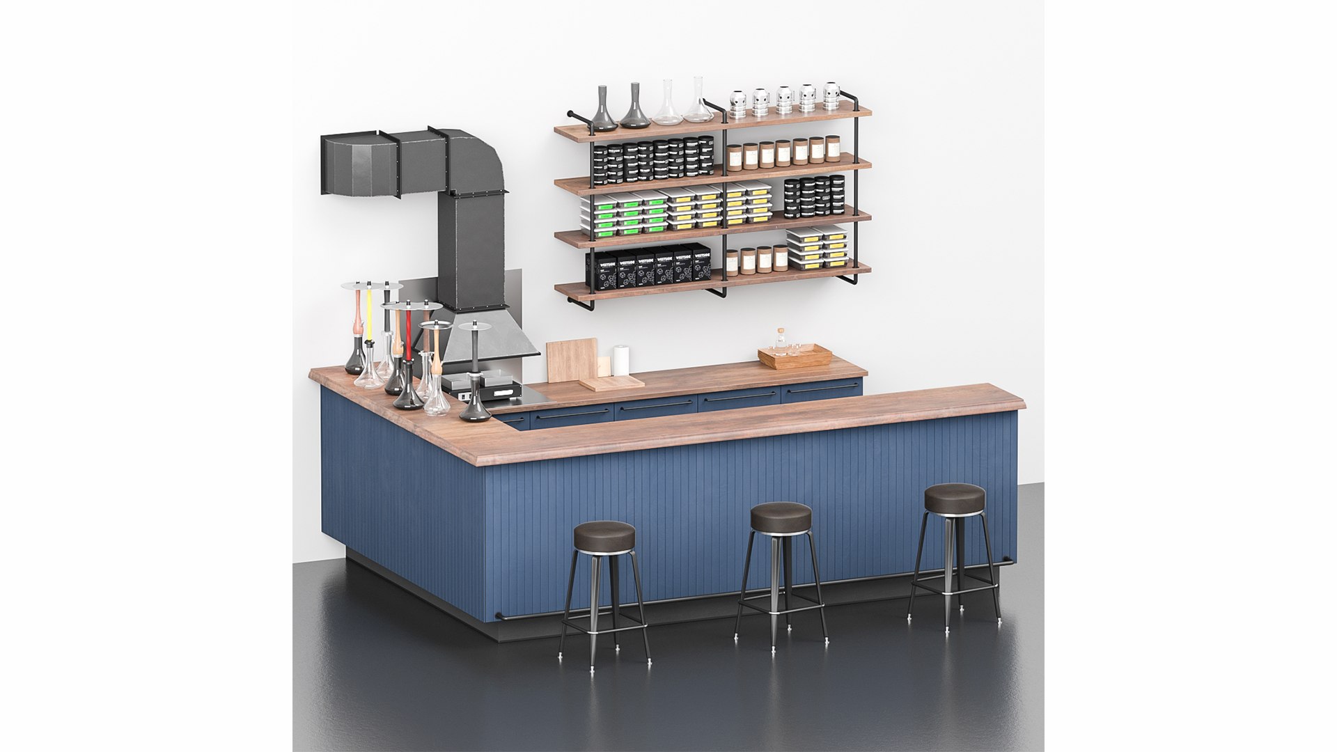 3D Hookah bar counter model - TurboSquid 2003137