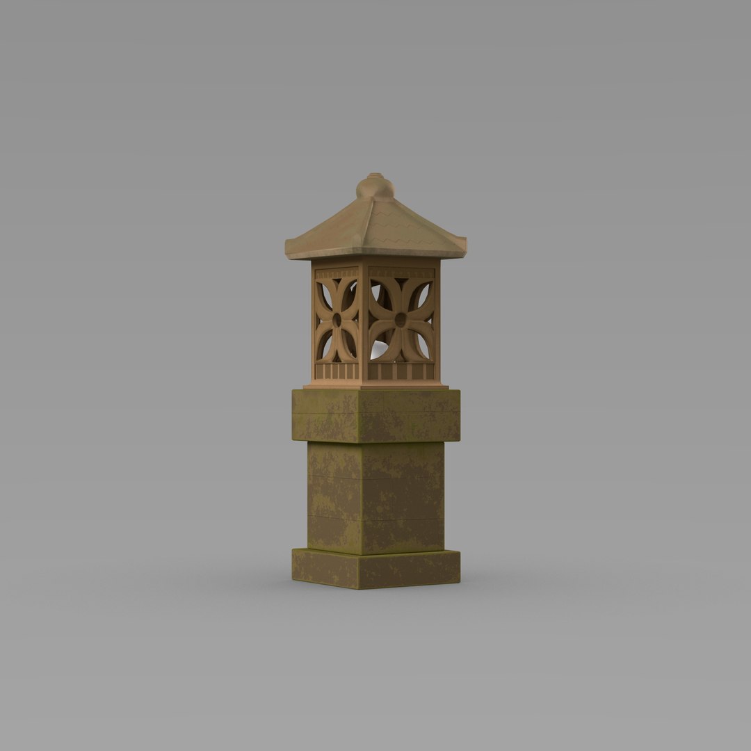Stone Garden Lamp Balinese Outdoor Lighting 3D Model - TurboSquid 2416435