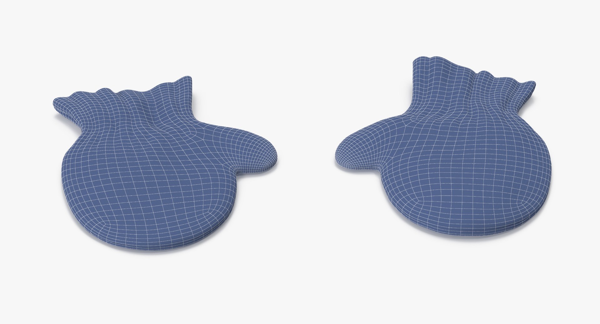 Newborn Mittens 02 White 3d Model