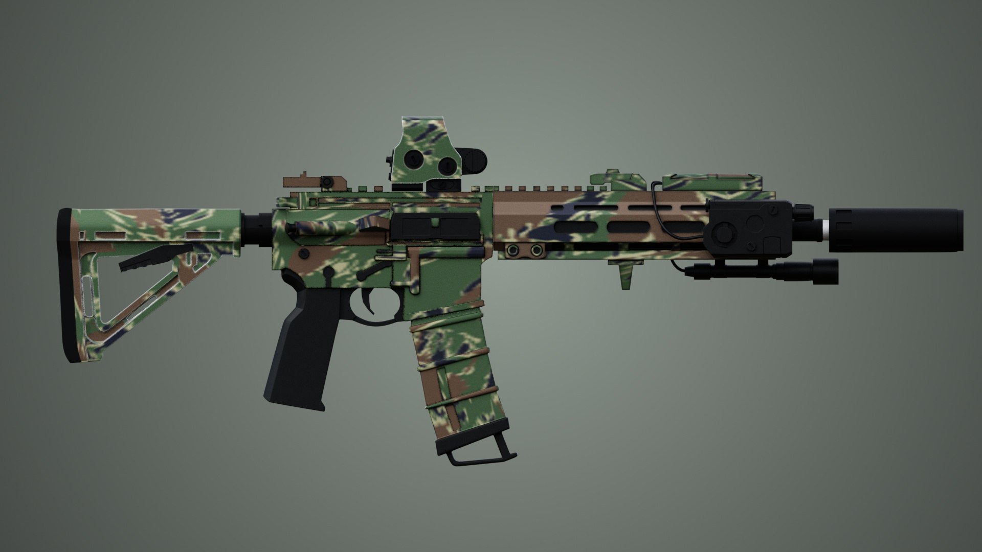 3D Model Assault Rifle HK416 A5 - TurboSquid 2028487