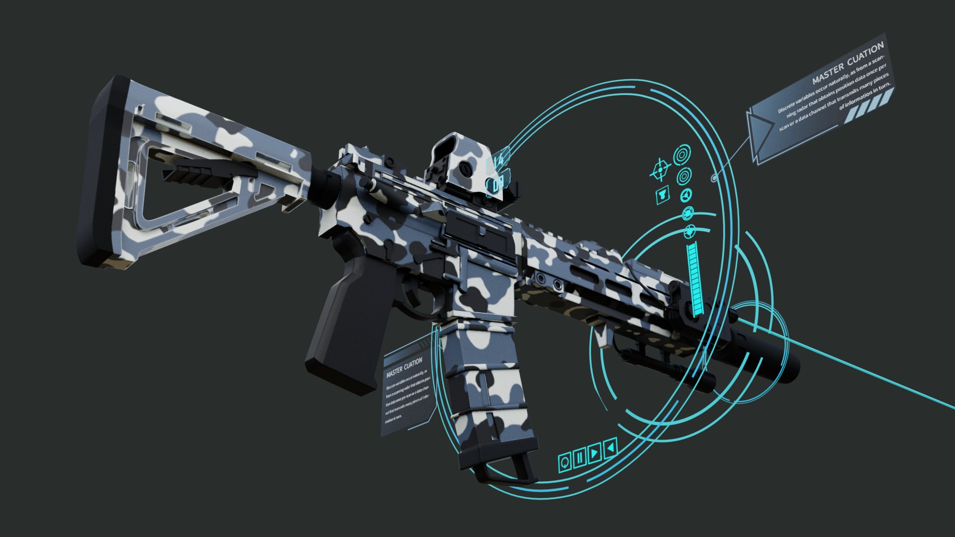 3D Model Assault Rifle HK416 A5 - TurboSquid 2028487