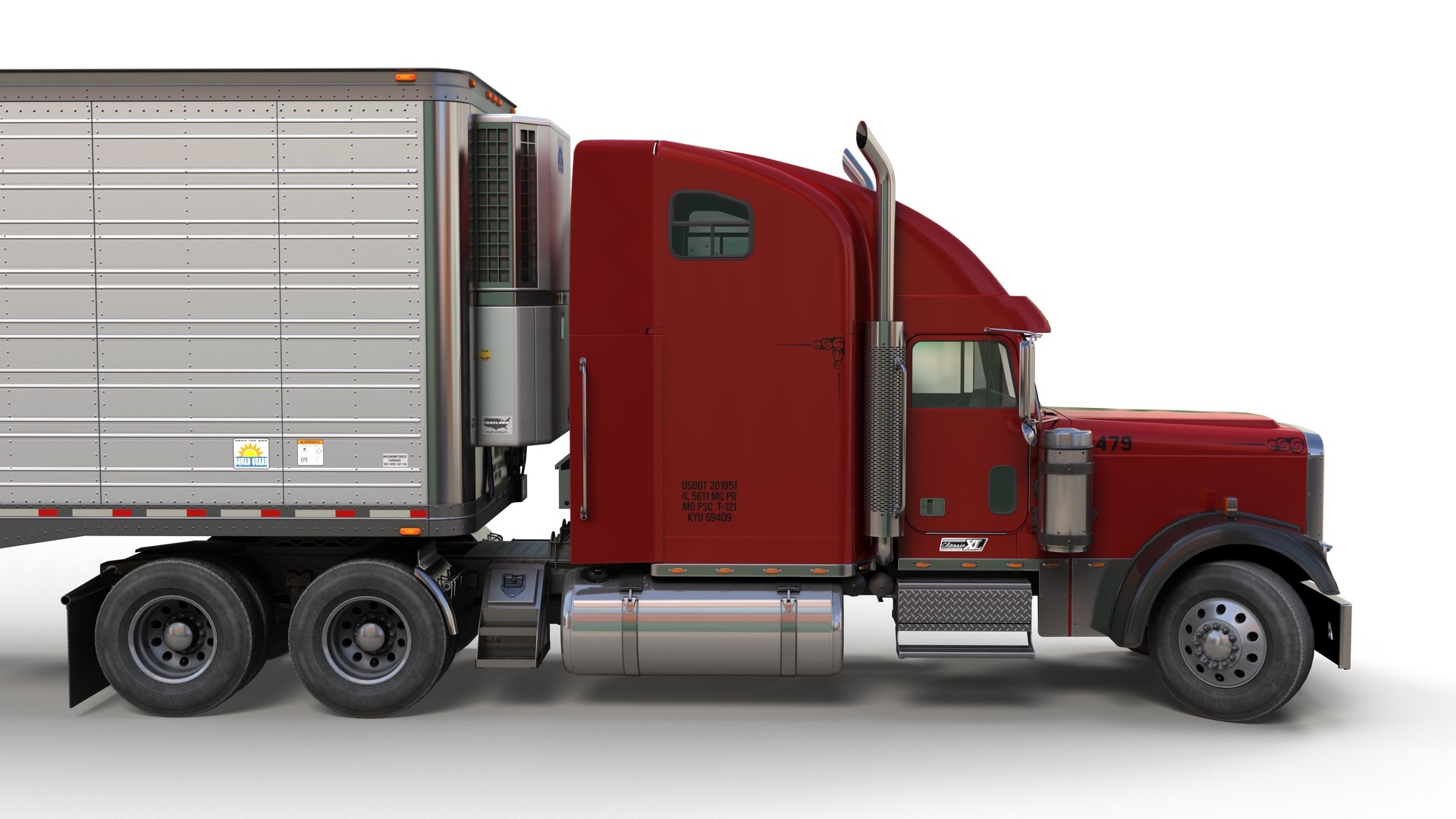 Freightliner Classic XL van trailer 3D - TurboSquid 2045890