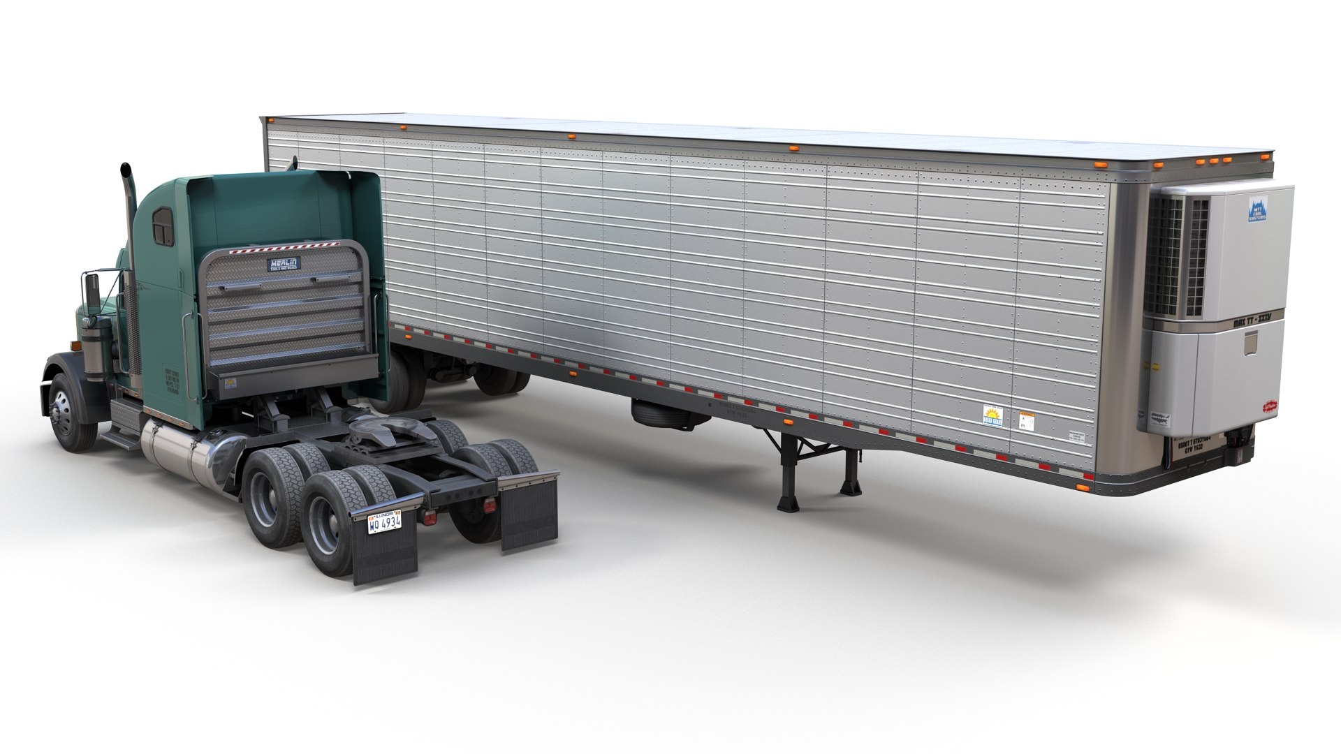 Freightliner Classic XL van trailer 3D - TurboSquid 2045890