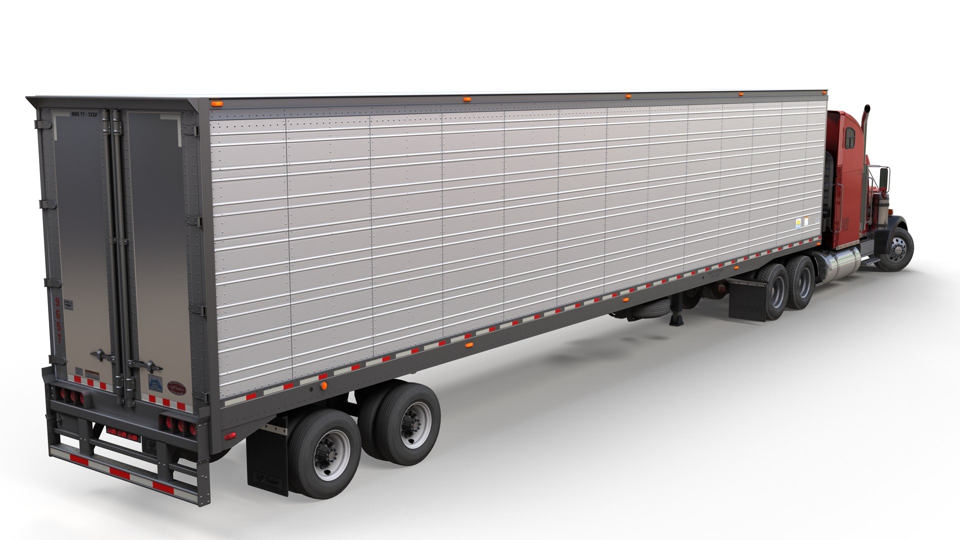 Freightliner Classic XL van trailer 3D - TurboSquid 2045890
