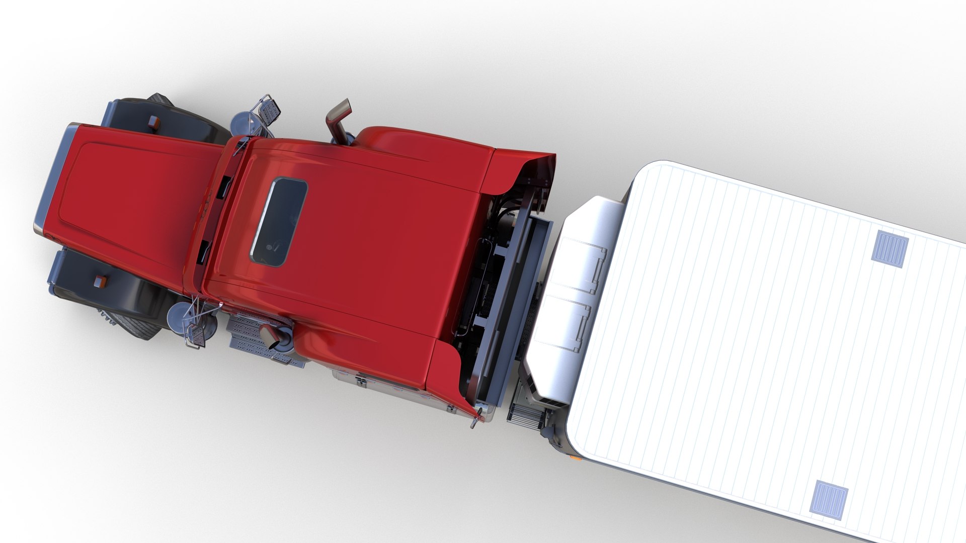 Freightliner Classic XL van trailer 3D - TurboSquid 2045890