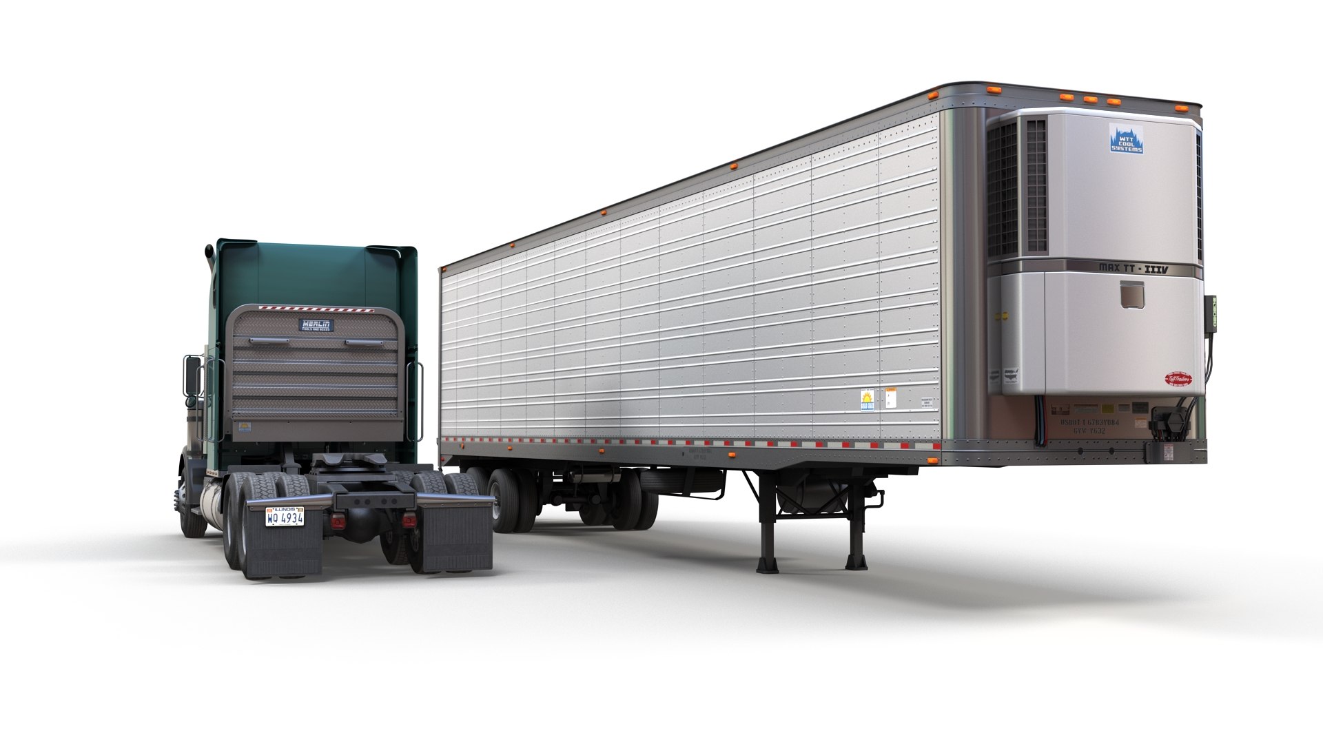 Freightliner Classic XL van trailer 3D - TurboSquid 2045890