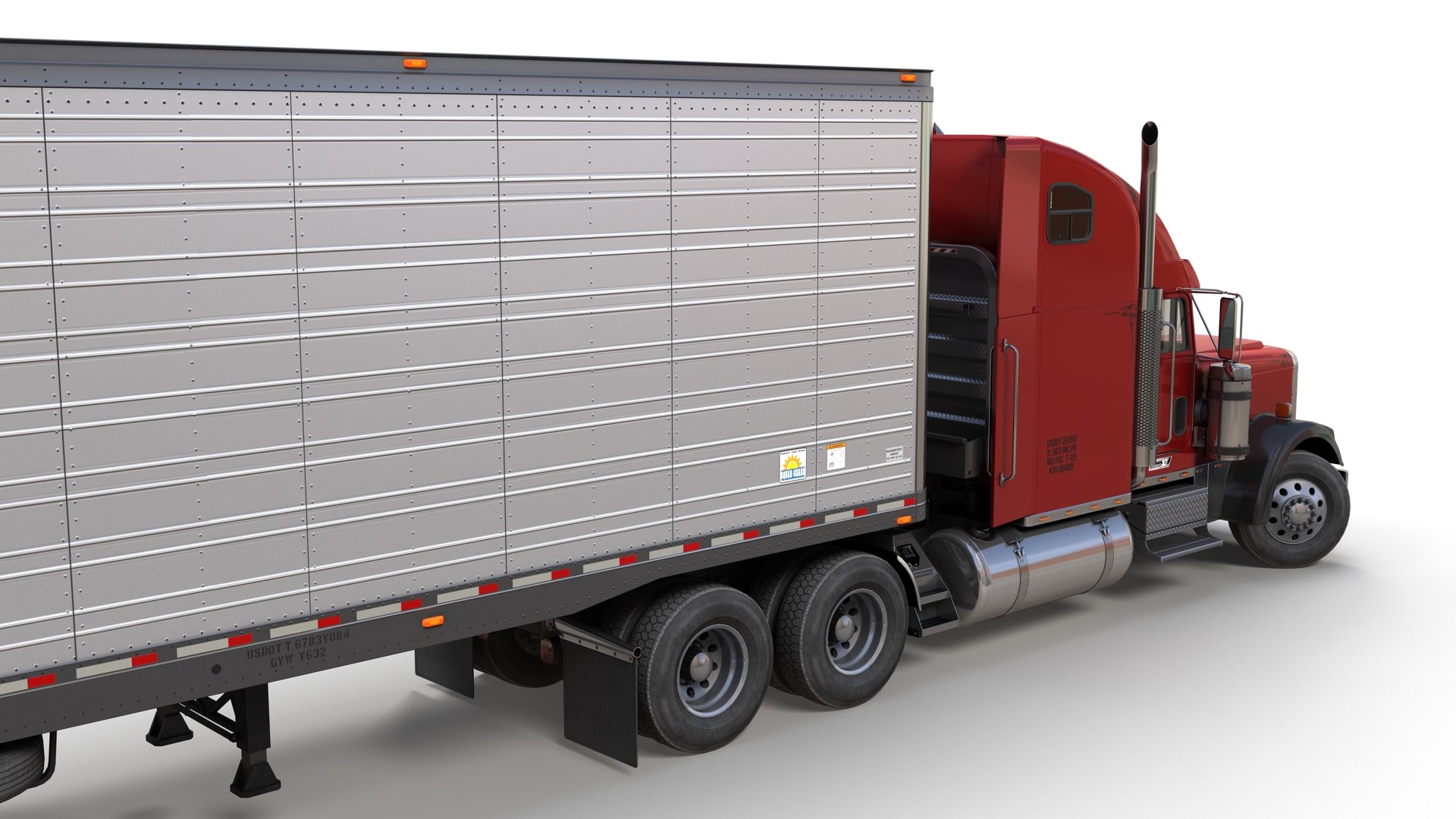 Freightliner Classic XL van trailer 3D - TurboSquid 2045890