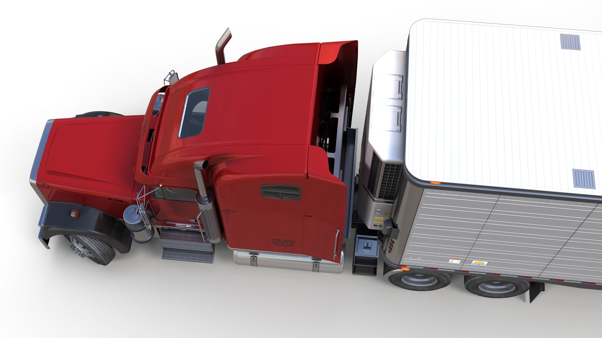 Freightliner Classic XL van trailer 3D - TurboSquid 2045890