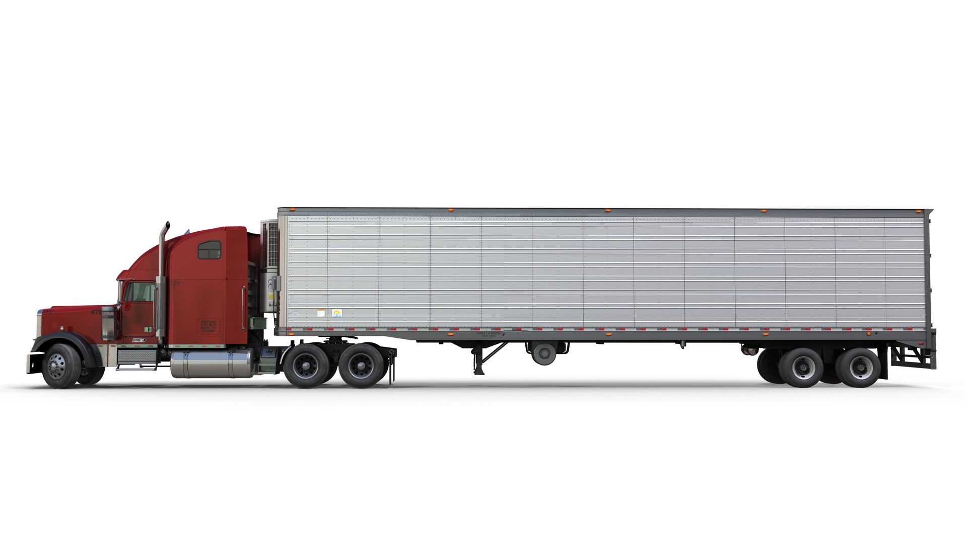 Freightliner Classic XL van trailer 3D - TurboSquid 2045890