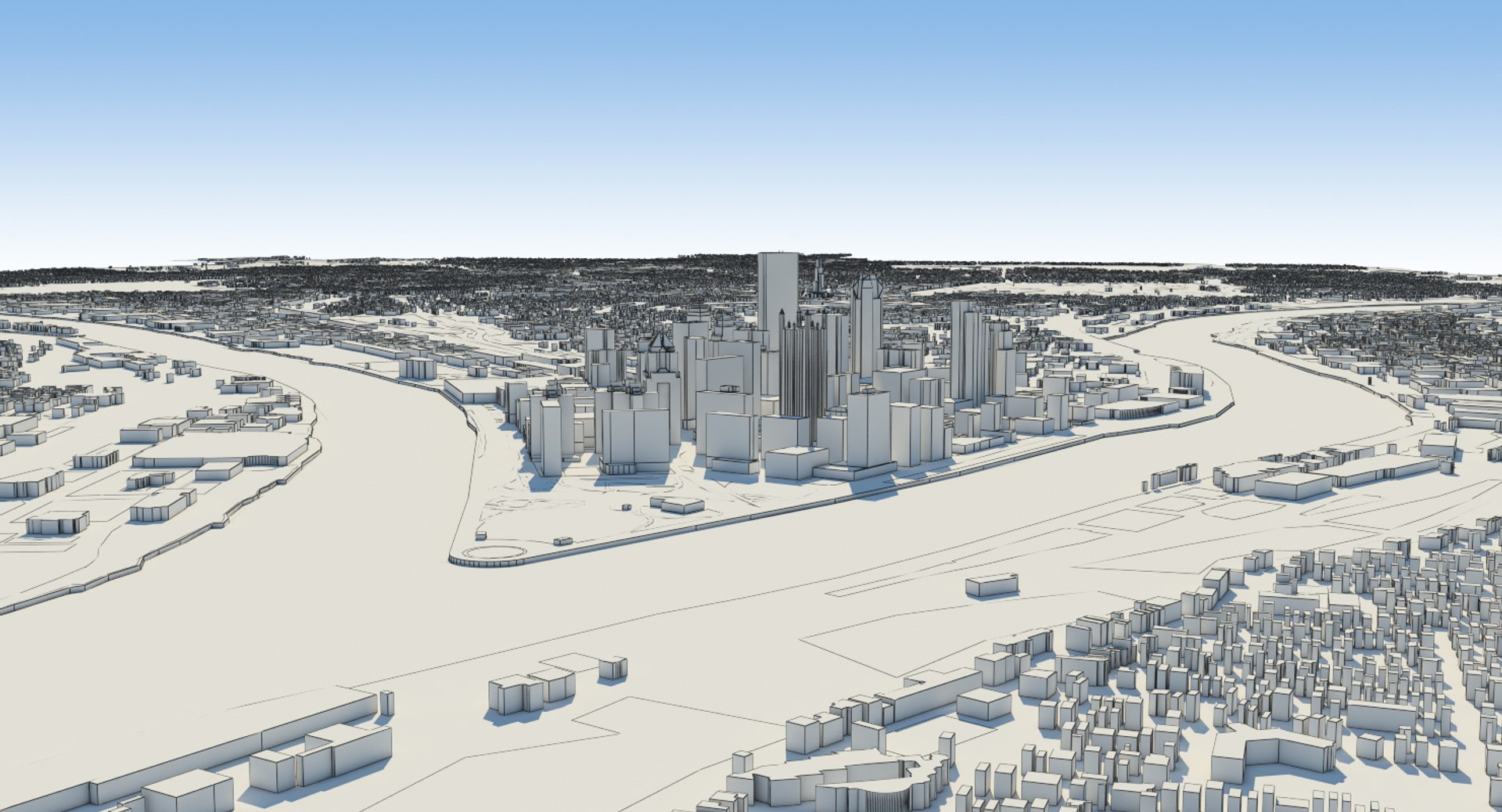 3d Pittsburgh Cityscape Model