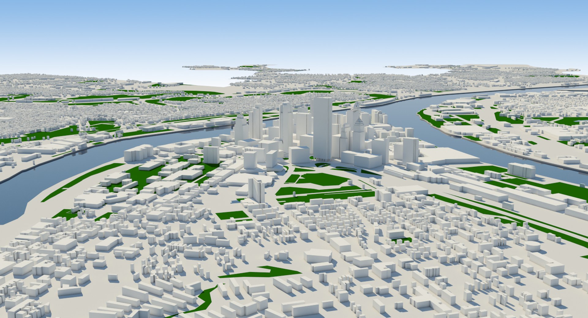 3d Pittsburgh Cityscape Model