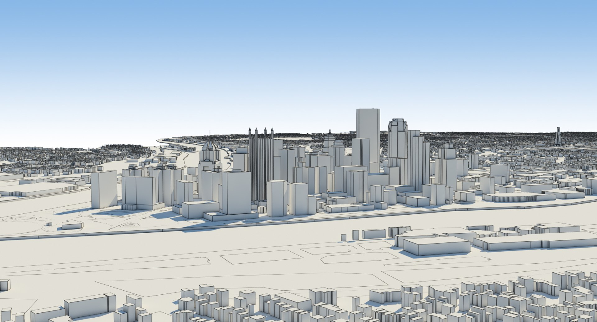 3d Pittsburgh Cityscape Model