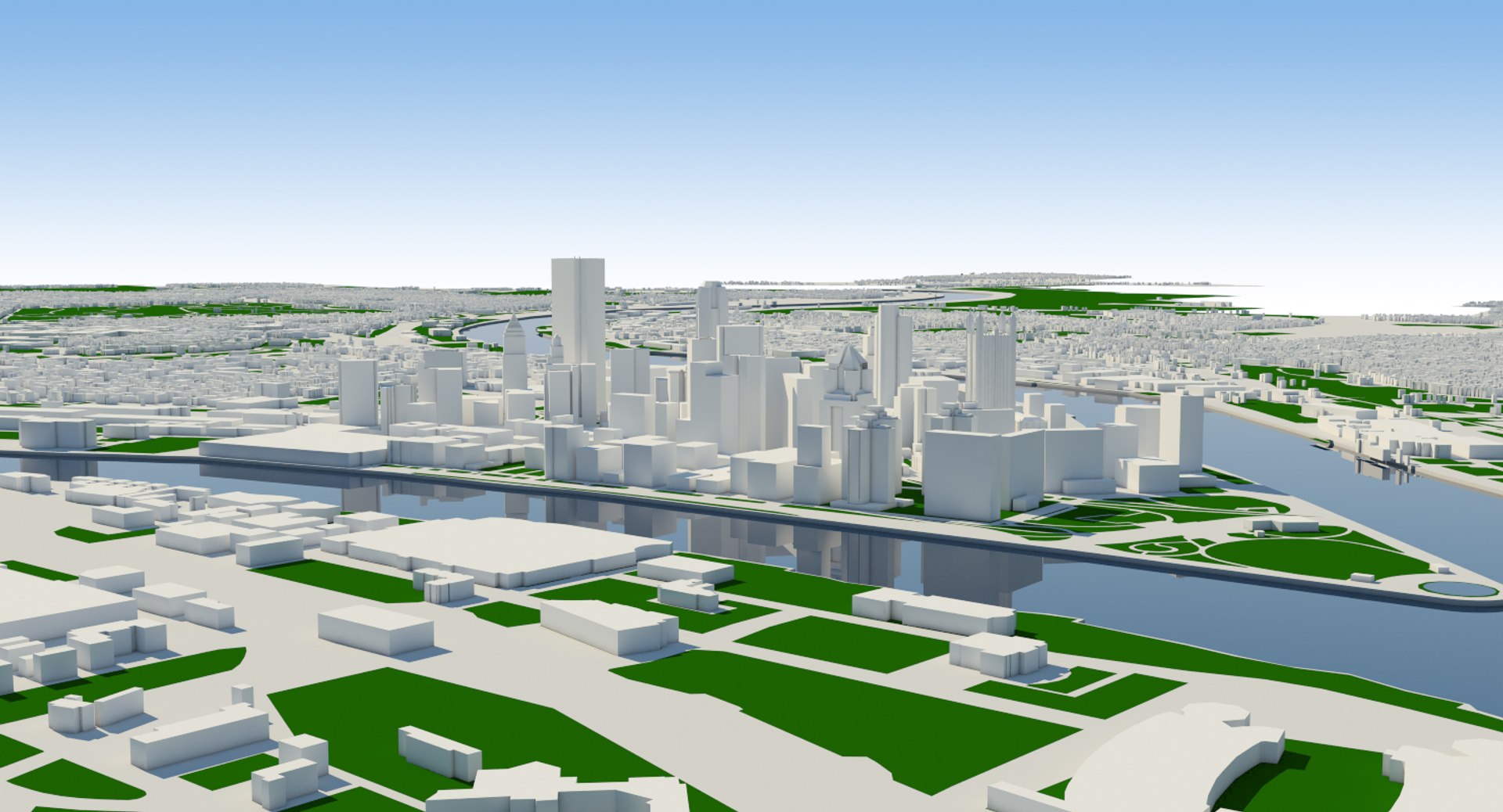 3d Pittsburgh Cityscape Model