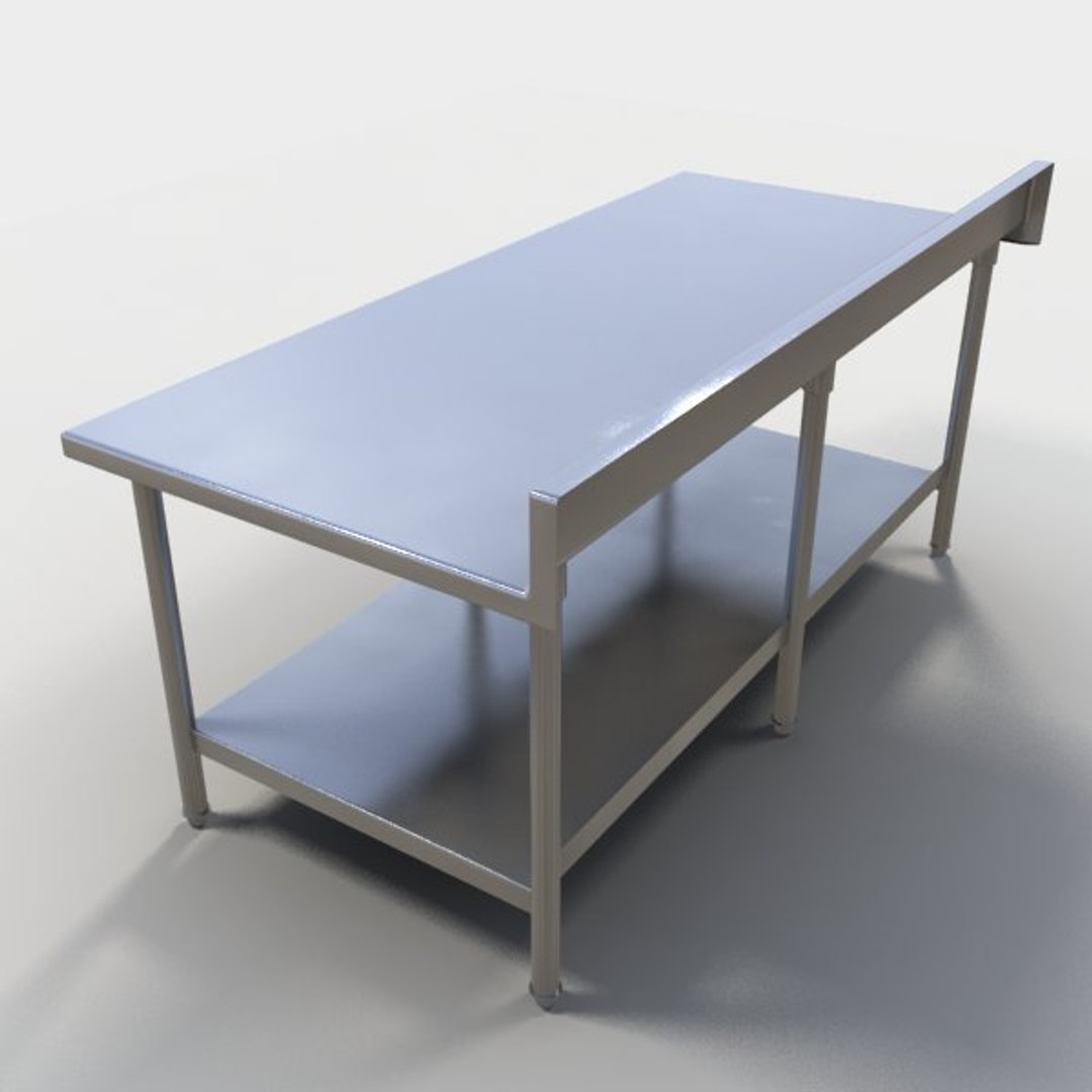 commercial food prep table 3d model