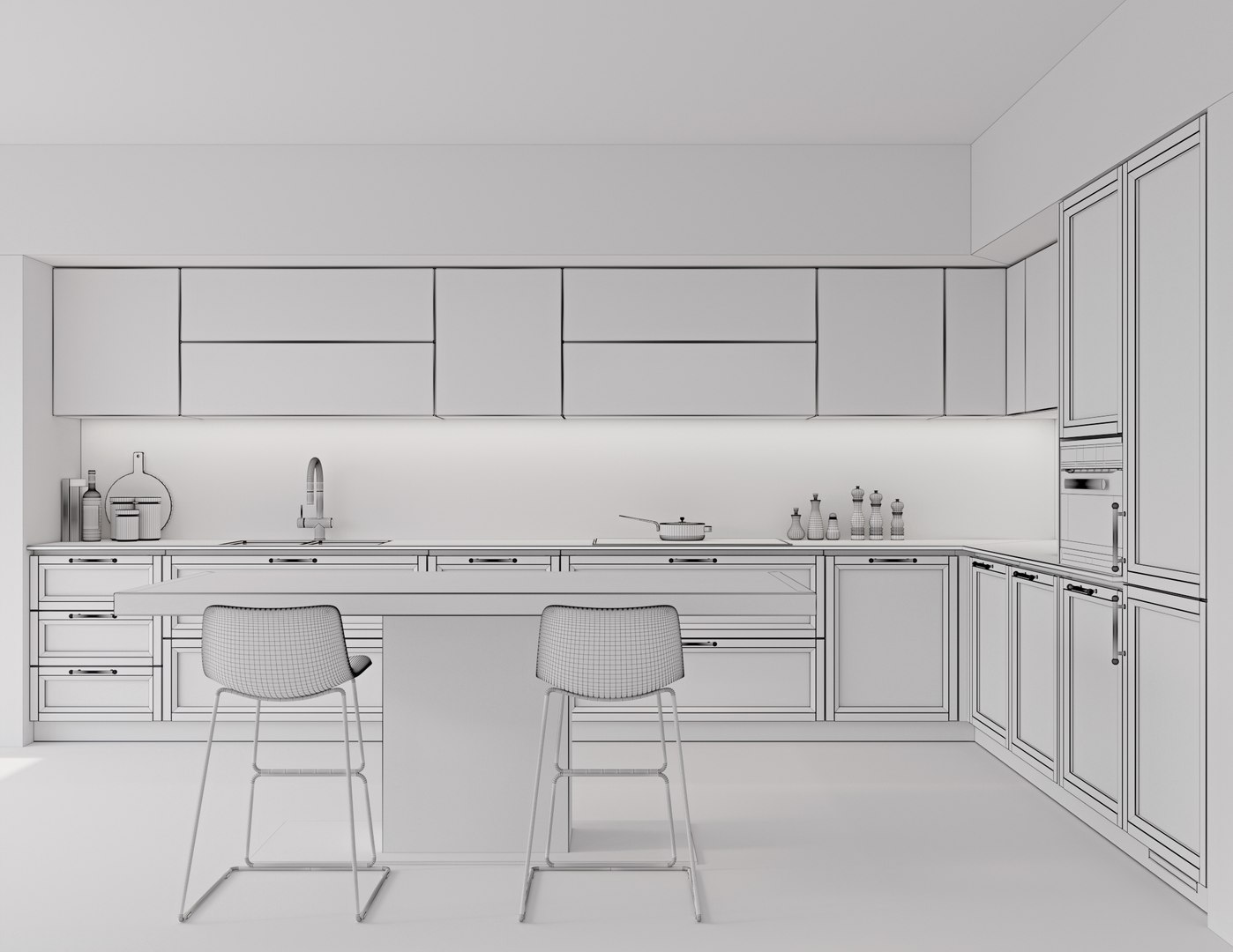 Modern Kitchen 14 3D Model - TurboSquid 2142427