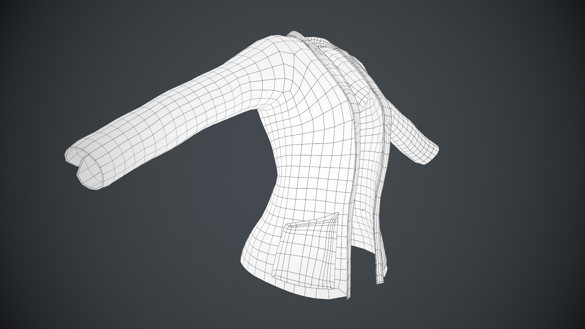 3D Female White Jacket Style 2 Model - TurboSquid 1927213