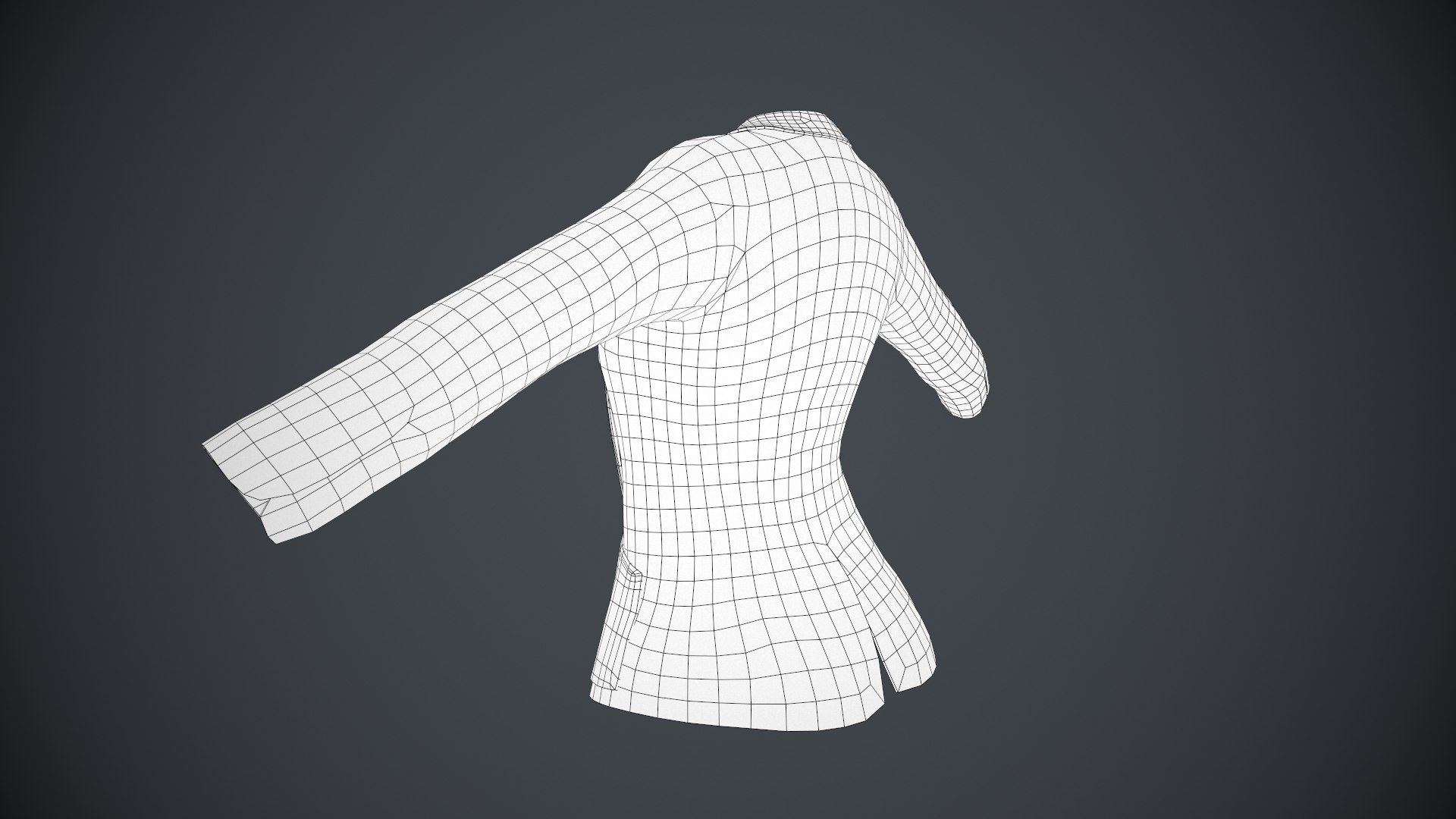 3D Female White Jacket Style 2 Model - TurboSquid 1927213