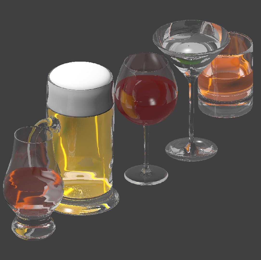 Alcoholic Drinks Unity Obj