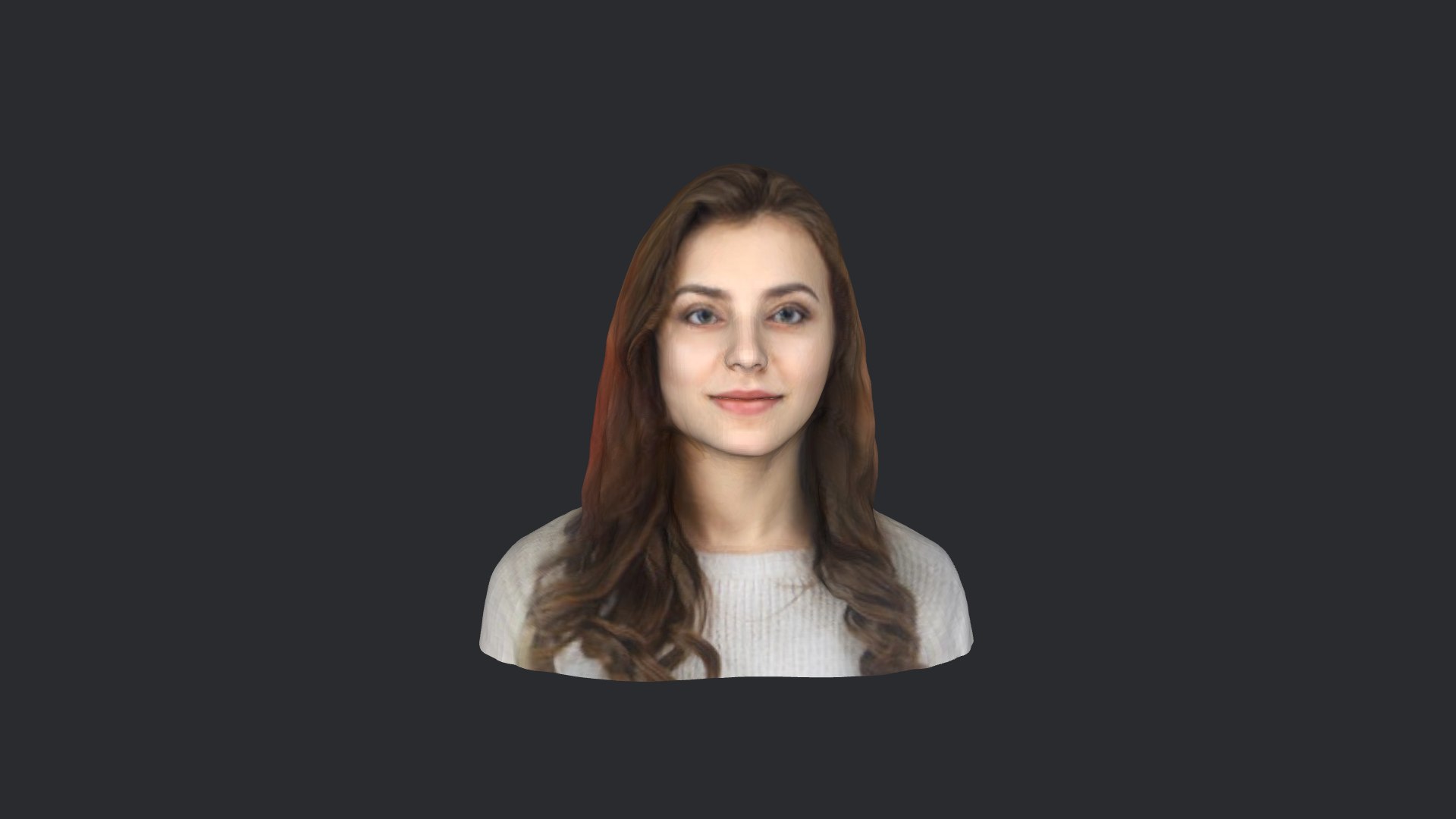 Beautiful Brunette Woman 2- Realistic Bust Head Ready 3D Model ...