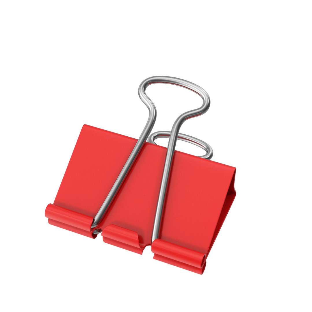 3D Red Binder Clip Model - TurboSquid 2109307