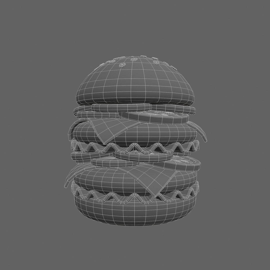 3D Double Cheeseburger Model - TurboSquid 1968820