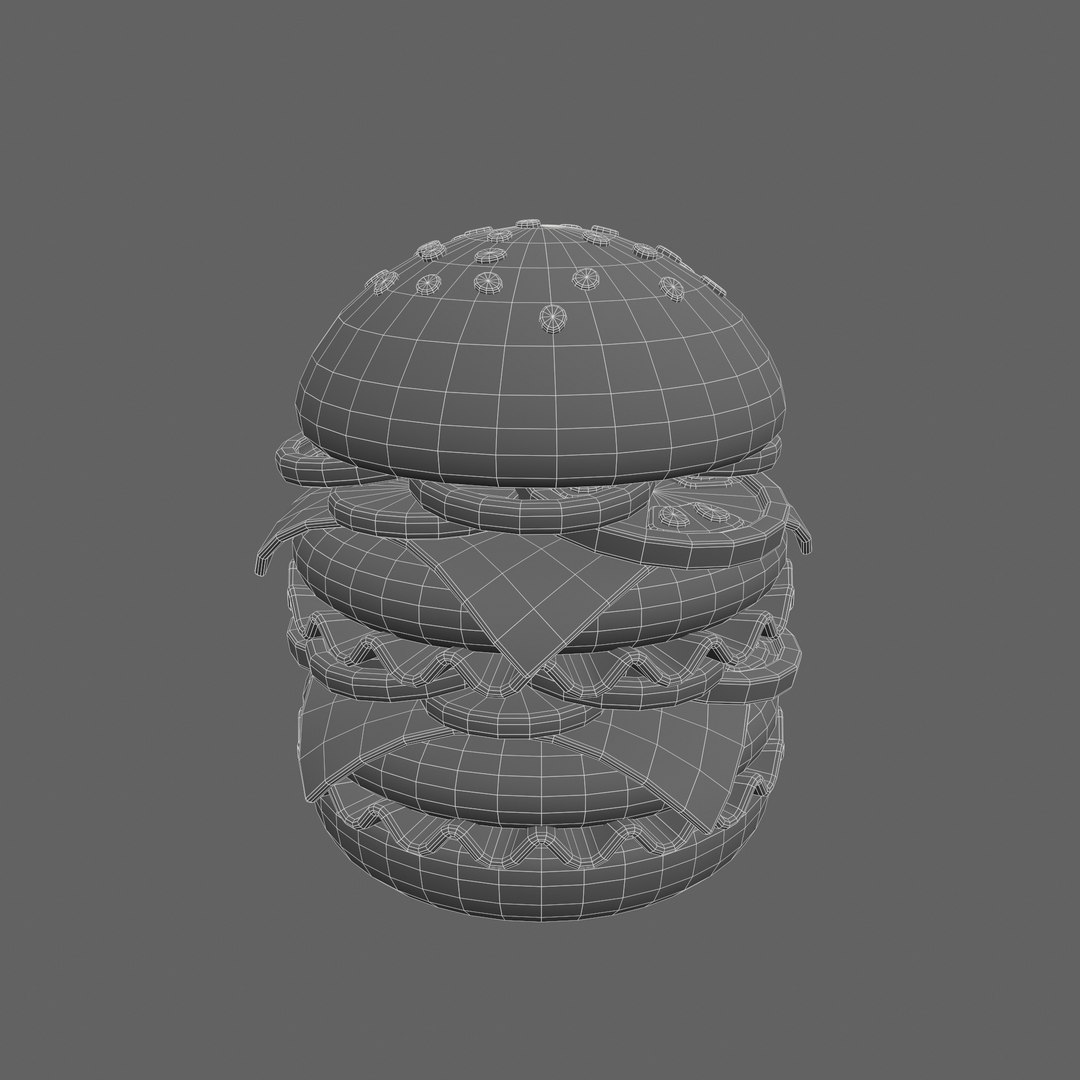 3D Double Cheeseburger Model - TurboSquid 1968820