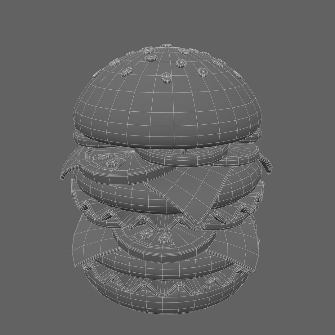 3D Double Cheeseburger Model - TurboSquid 1968820