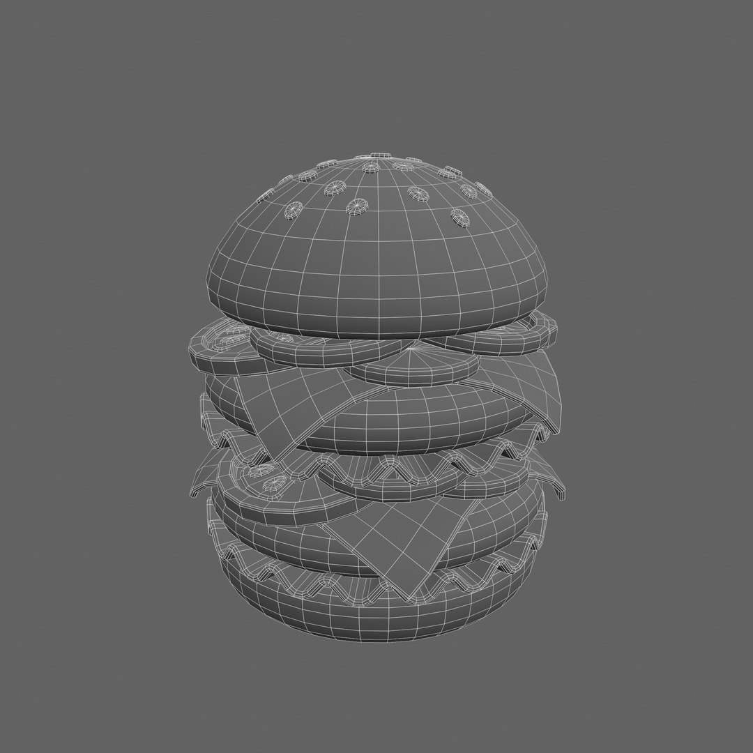 3D Double Cheeseburger Model - TurboSquid 1968820
